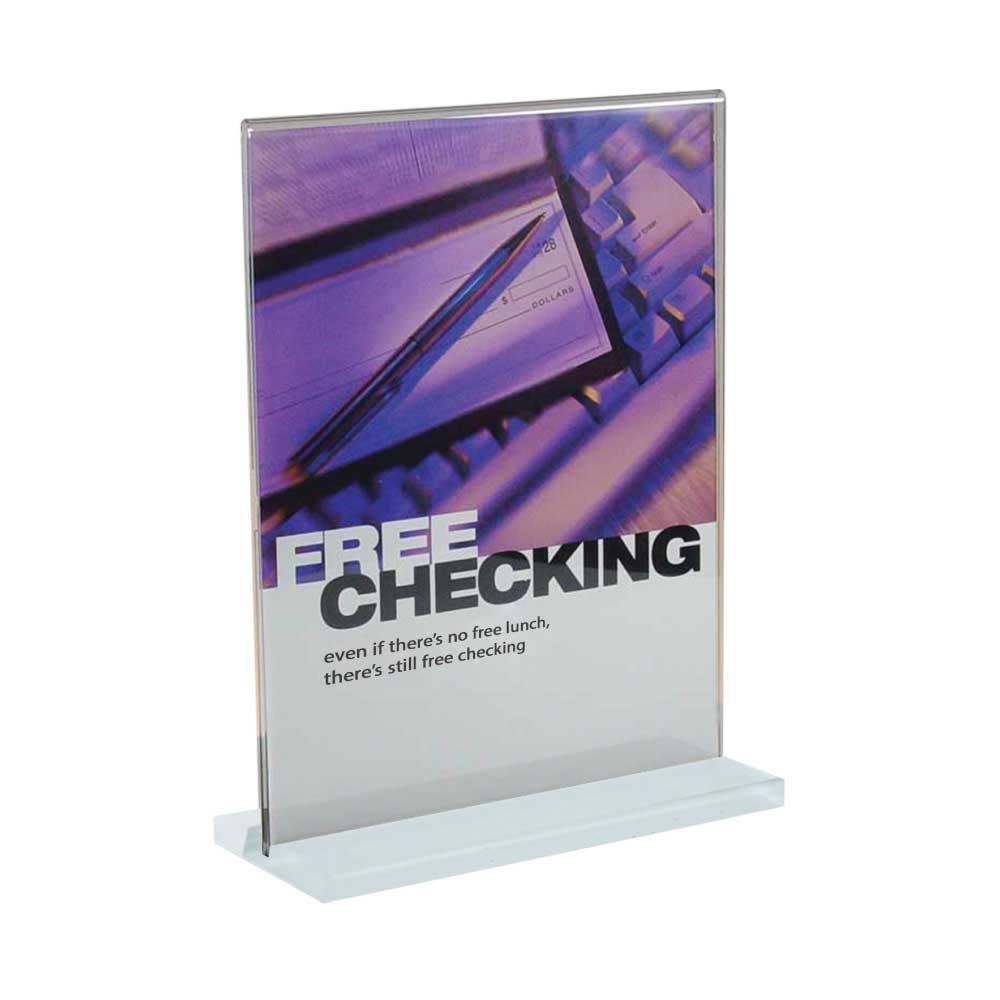 Acrylic Desk Sign Holders in Transparent – Promotional Gifts ...