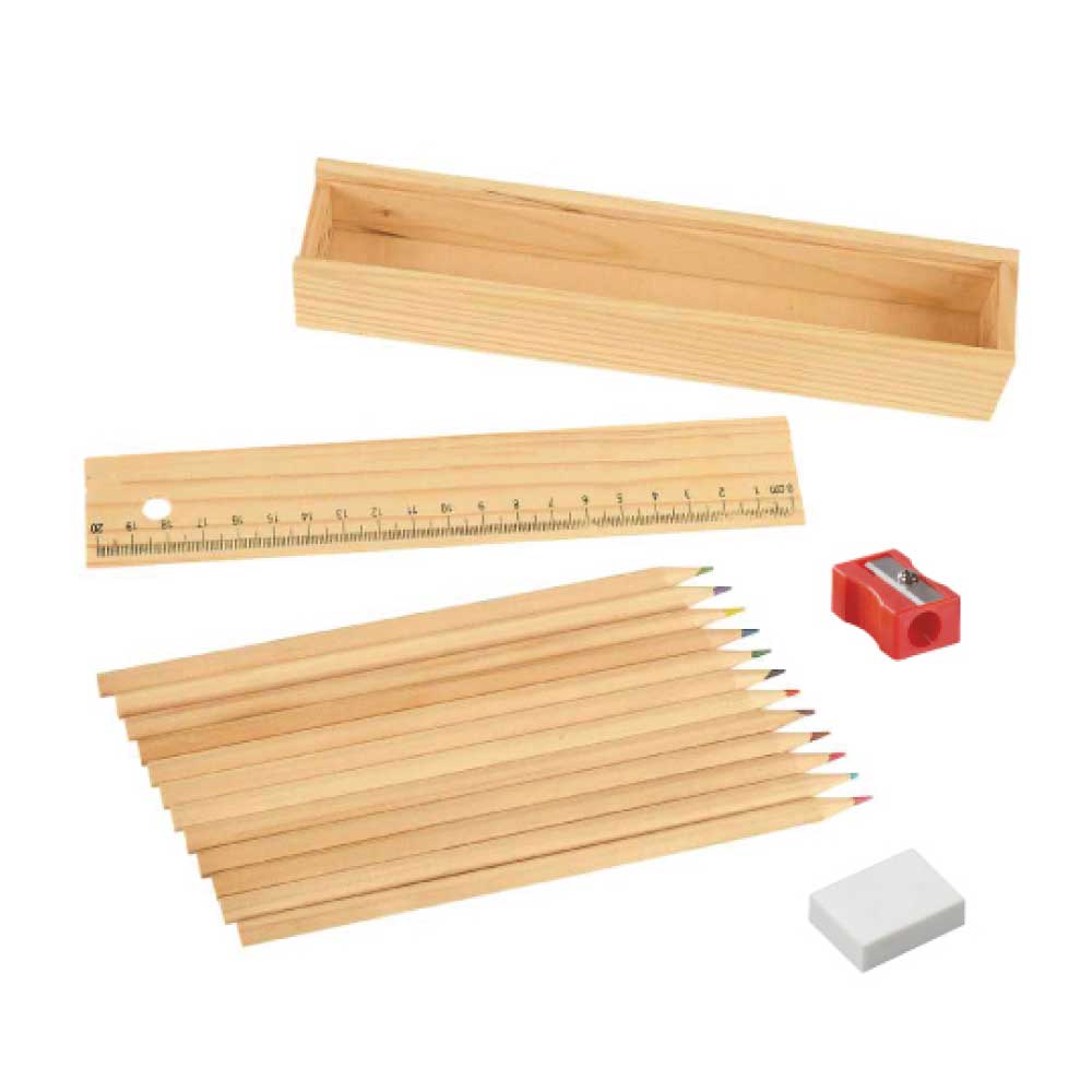 Colored Pencils Set with Wooden Box – Promotional Gifts, Customised ...