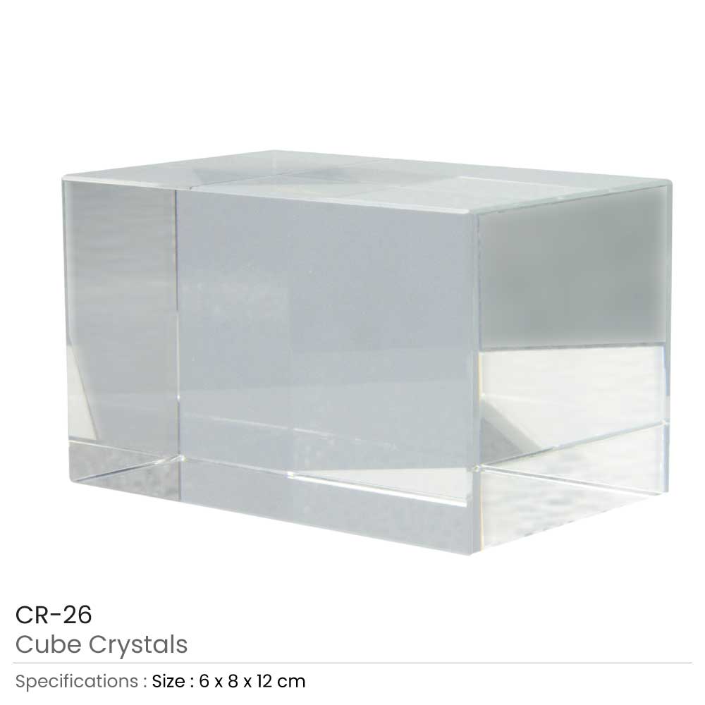 3D Rectangular Crystal Cube – Promotional Gifts, Customised Gifts ...