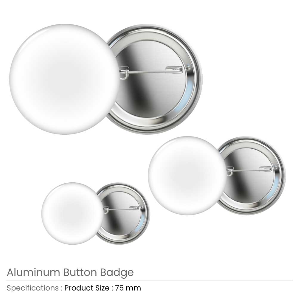 Aluminum Button Badges | Promotional Gifts, Customised Gifts, Uniforms ...